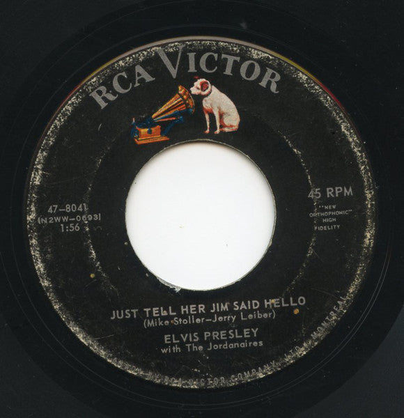Elvis Presley – She's Not You / Just Tell Her Jim Said Hello - 7" Sing ...
