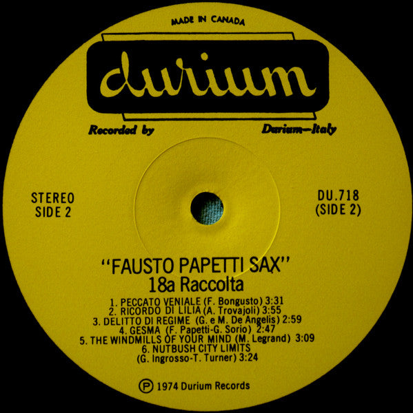 Fausto Papetti – 18a Raccolta - Vinyl Pursuit Inc