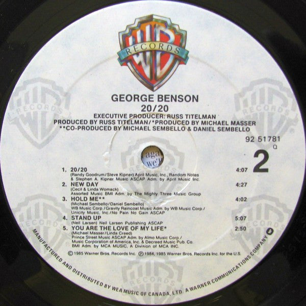 George Benson – 20/20 – Vinyl Pursuit Inc