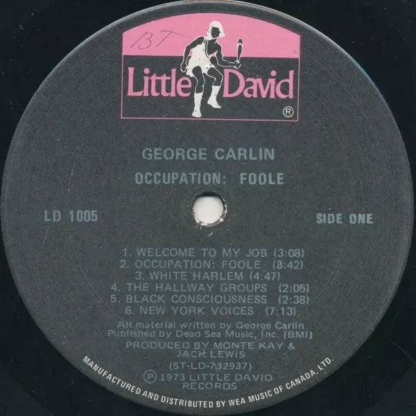 George Carlin – Occupation Foole – Vinyl Pursuit Inc