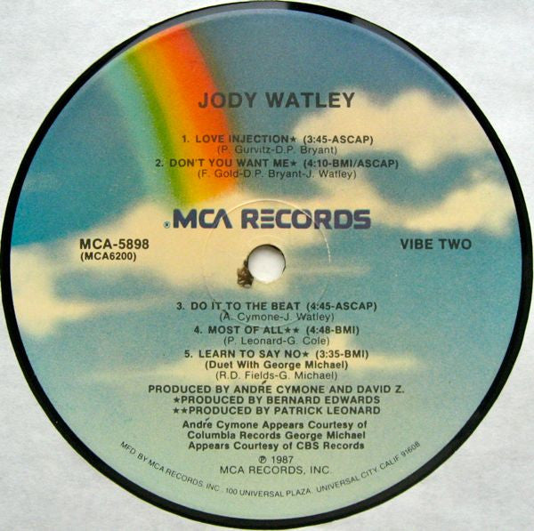 Jody Watley – Jody Watley US Pressing – Vinyl Pursuit Inc