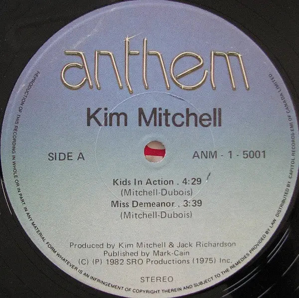 Kim Mitchell – Kim Mitchell - 1982 Original – Vinyl Pursuit Inc
