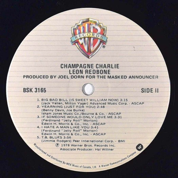 Leon Redbone – Champagne Charlie – Vinyl Pursuit Inc