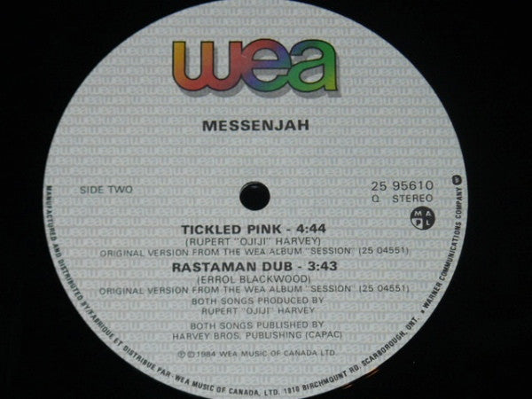 Messenjah – Jam Session - 1984 – Vinyl Pursuit Inc