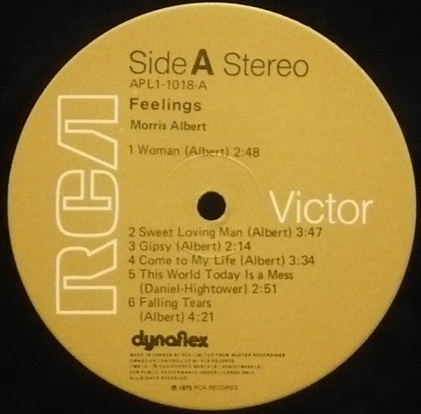 Morris Albert – Feelings – Vinyl Pursuit Inc