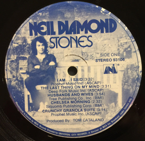 Neil Diamond – Stones - 1971 Original Pressing – Vinyl Pursuit Inc