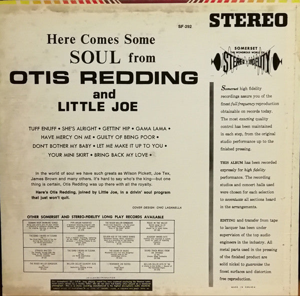 Otis Redding And Little Joe Curtis – Here Comes Some Soul From Otis Re ...