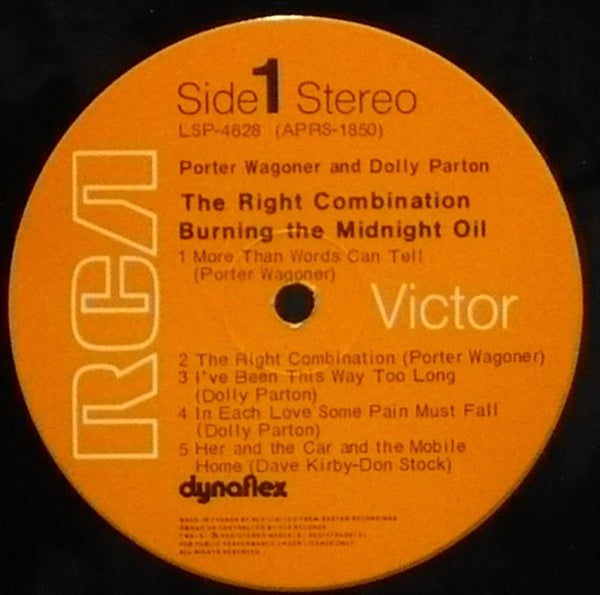 Porter Wagoner And Dolly Parton – The Right Combination Burning The ...