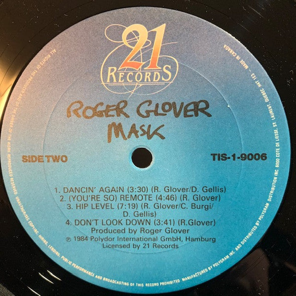 Roger Glover – Mask – Vinyl Pursuit Inc