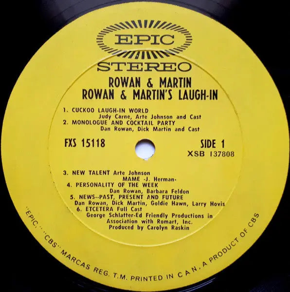 Rowan & Martin – Rowan & Martin's Laugh-In - 1968 Original Die-Cut Cov ...