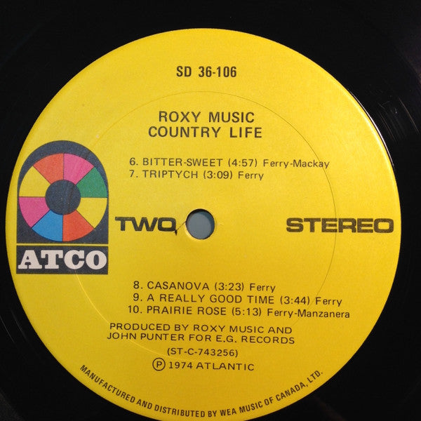 Roxy Music – Country Life – Vinyl Pursuit Inc