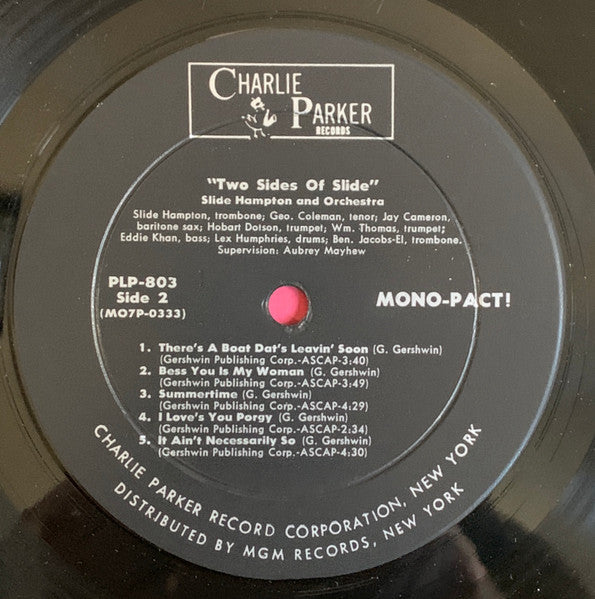 Slide Hampton – Two Sides Of Slide - 1961 US Pressing – Vinyl Pursuit Inc