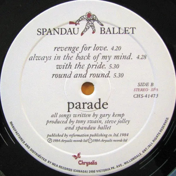 Spandau Ballet – Parade - 1984 Pressing with Poster! – Vinyl Pursuit Inc