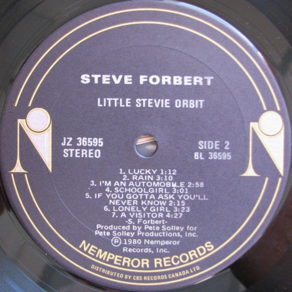 Steve Forbert – Little Stevie Orbit - 1980 – Vinyl Pursuit Inc