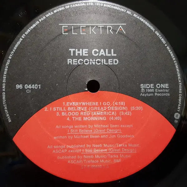 The Call – Reconciled - 1986 – Vinyl Pursuit Inc