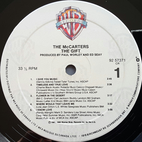 The McCarters – The Gift - Vinyl Pursuit Inc