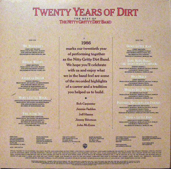 The Nitty Gritty Dirt Band – Twenty Years Of Dirt- The Best Of The Nit ...