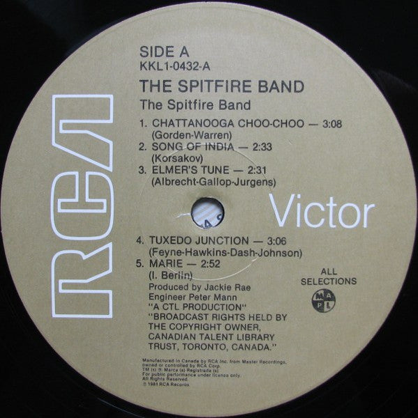 The Spitfire Band – The Spitfire Band - 1981 Original Pressing – Vinyl ...