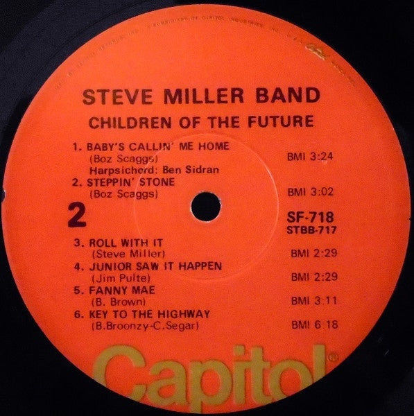 The Steve Miller Band – Children Of The Future US Pressing – Vinyl ...