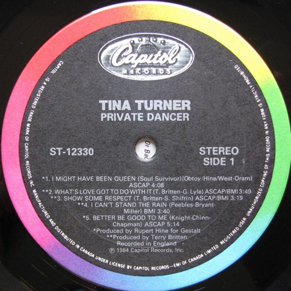 Tina Turner – Private Dancer - 1984 – Vinyl Pursuit Inc