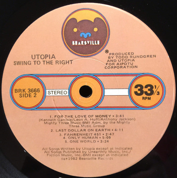 Utopia – Swing To The Right – Vinyl Pursuit Inc