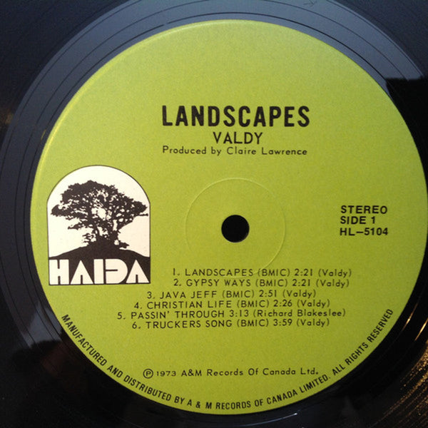 Valdy – Landscapes - 1973 Original! – Vinyl Pursuit Inc