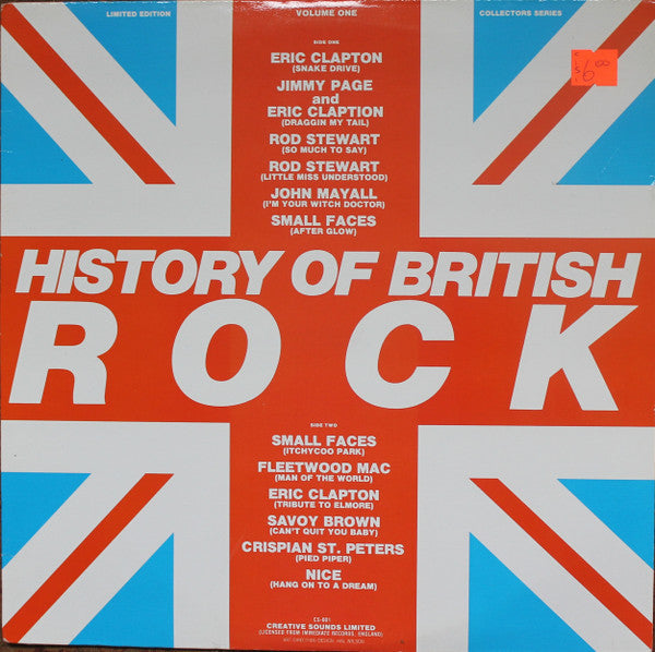 History Of British Rock Volume One - 1982 Limited Edition Compilation ...