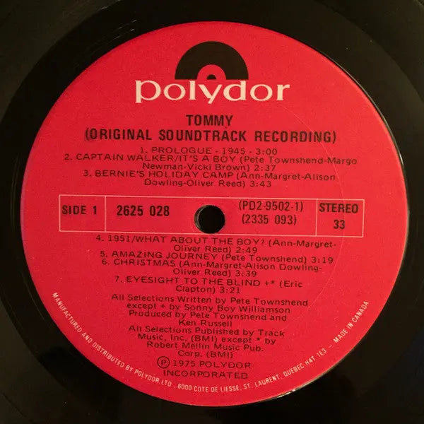 Tommy - Original Soundtrack Recording - 1975 Original – Vinyl Pursuit Inc