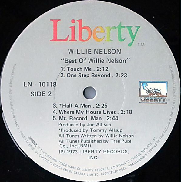 Willie Nelson – The Best Of Willie Nelson – Vinyl Pursuit Inc