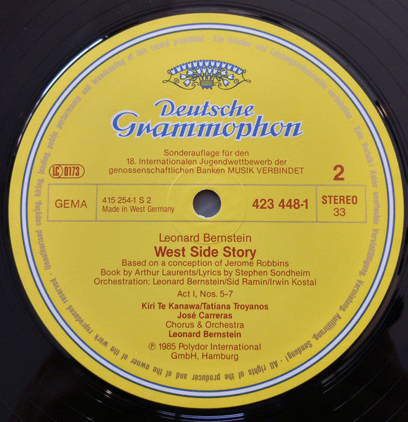 West Side Story - Leonard Bernstein - 1985 German Special Edition ...