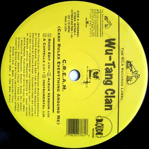 Wu-Tang Clan – CREAM (Cash Rules Everything Around Me) - 1994 US Origi ...