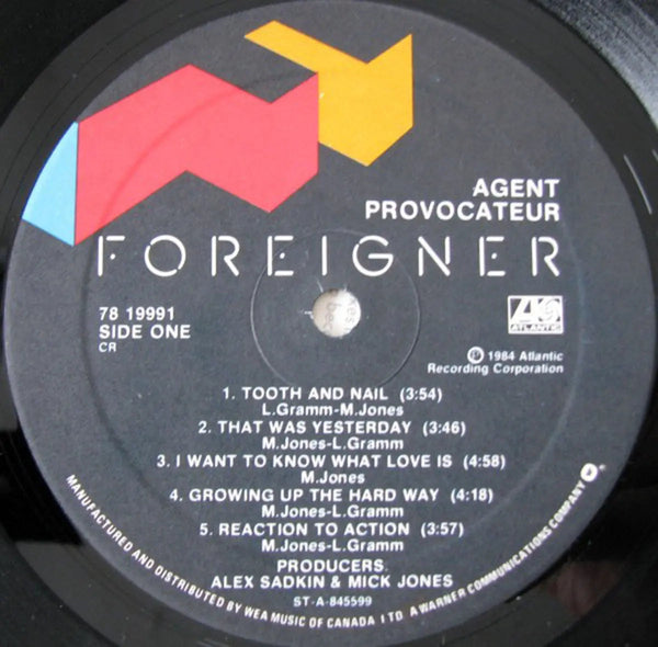Foreigner – Agent Provocateur - 1984 Original! – Vinyl Pursuit Inc