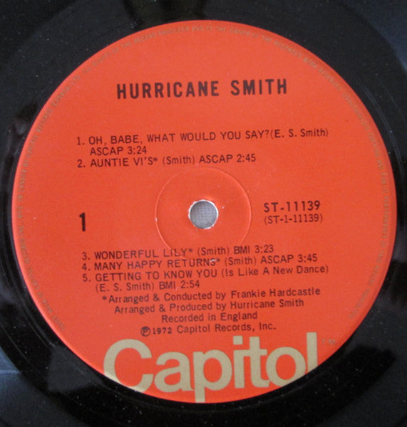 Hurricane Smith – Hurricane Smith - 1972 Shrinkwrap! – Vinyl Pursuit Inc