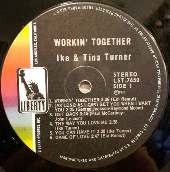 Ike & Tina Turner – Workin' Together - 1971 – Vinyl Pursuit Inc
