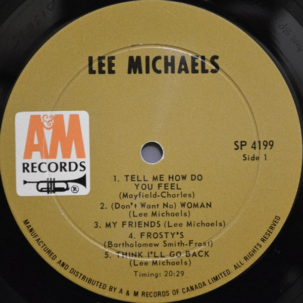 Lee Michaels – Lee Michaels - 1969 – Vinyl Pursuit Inc