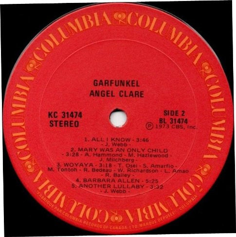 Garfunkel* – Angel Clare - Vinyl Pursuit Inc