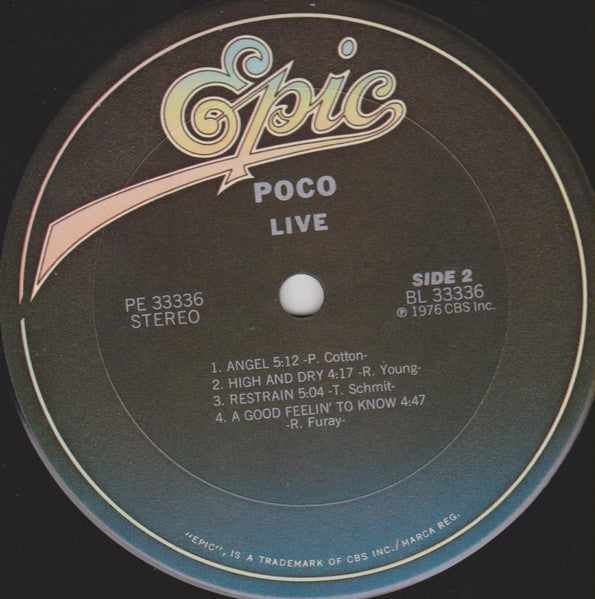 Poco – Live - 1978 - US Pressing – Vinyl Pursuit Inc