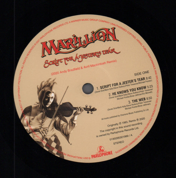 Marillion – Script For A Jester's Tear - 2020 Remix, Remastered – Vinyl ...