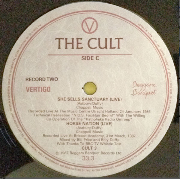 The Cult – Wild Flower - 1987 Gatefold w Poster! – Vinyl Pursuit Inc
