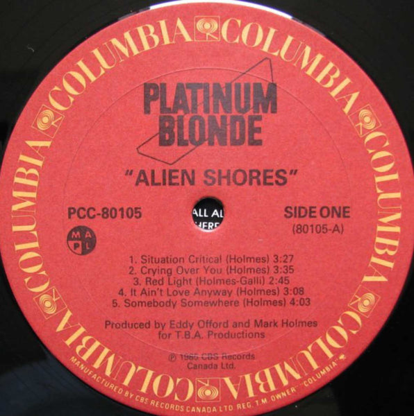 Platinum Blonde - Alien Shores - 1985 Original! – Vinyl Pursuit Inc