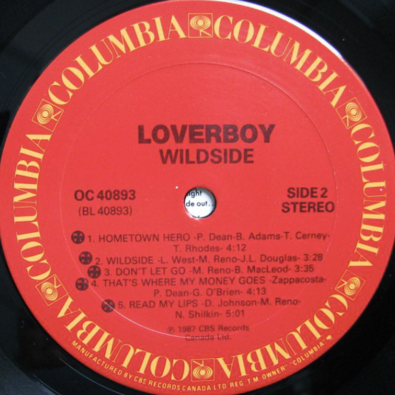 Loverboy ‎– Wildside - 1987 – Vinyl Pursuit Inc