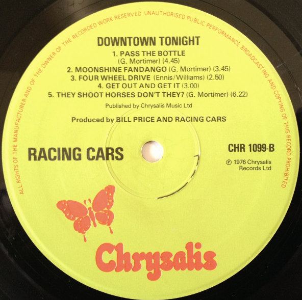 Racing Cars – Downtown Tonight – Vinyl Pursuit Inc