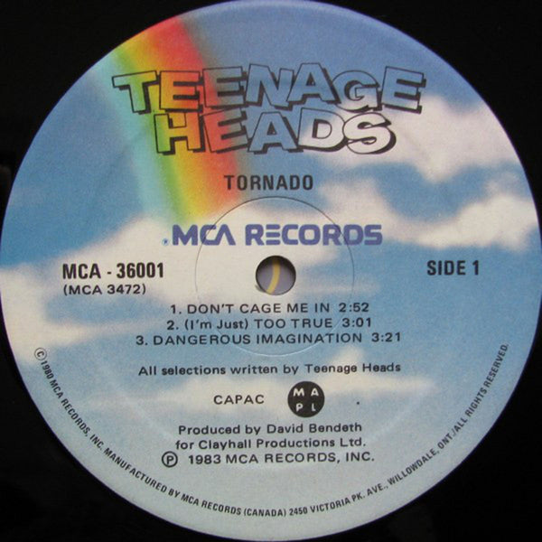 Teenage Heads ‎– Tornado - 1983 Orginal – Vinyl Pursuit Inc