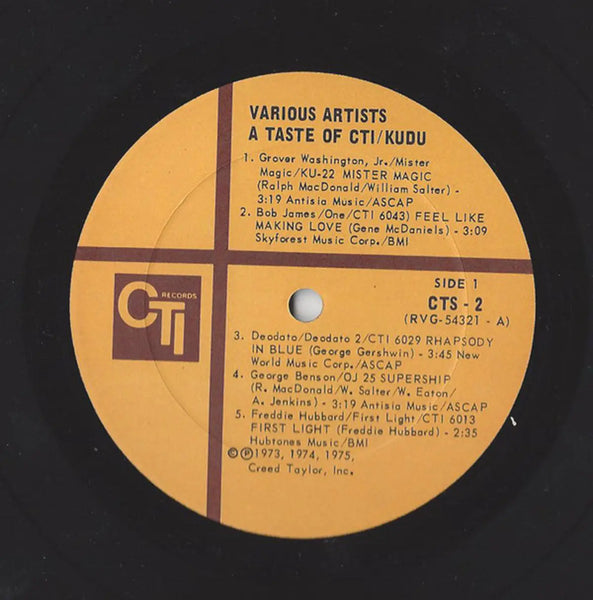A Taste Of CTI / Kudu Vol. 1 - Various - 1975 – Vinyl Pursuit Inc