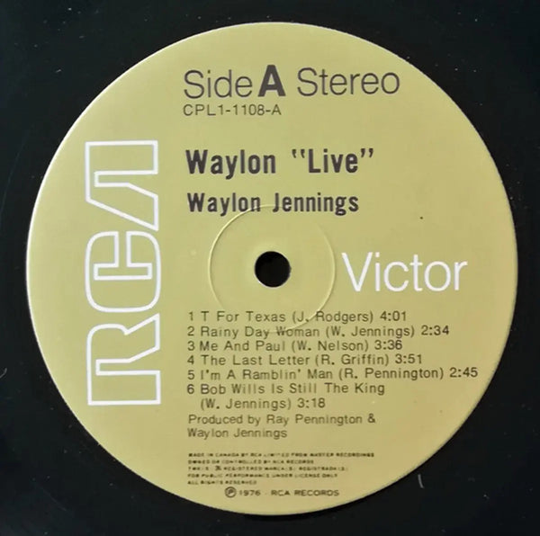 Waylon Jennings ‎– Waylon Live - 1978 – Vinyl Pursuit Inc