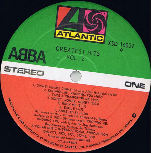 ABBA – Greatest Hits Vol. 2 – Vinyl Pursuit Inc