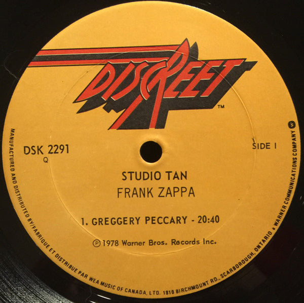 Frank Zappa – Studio Tan – Vinyl Pursuit Inc