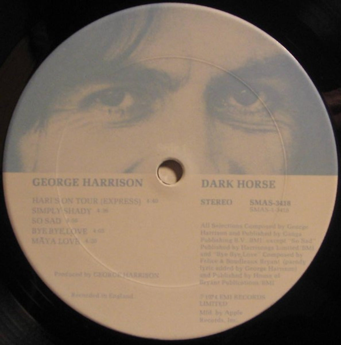 George Harrison – Dark Horse - 1974 US Pressing – Vinyl Pursuit Inc