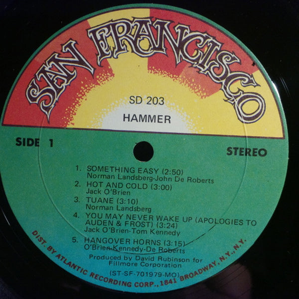 Hammer – Hammer - 1970 US Pressing – Vinyl Pursuit Inc
