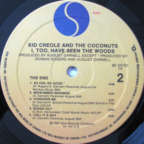 Kid Creole And The Coconuts – I, Too, Have Seen The Woods - 1987 ...